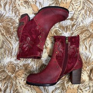 Spring Step | Shoes | Spring Step Lartiste Skylla Leather Ankle Bootie ...